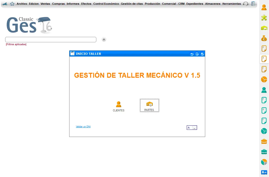 01. Configurar la pantalla de INICIO - SOFTMECANICOS Programa Taller Mecácnico